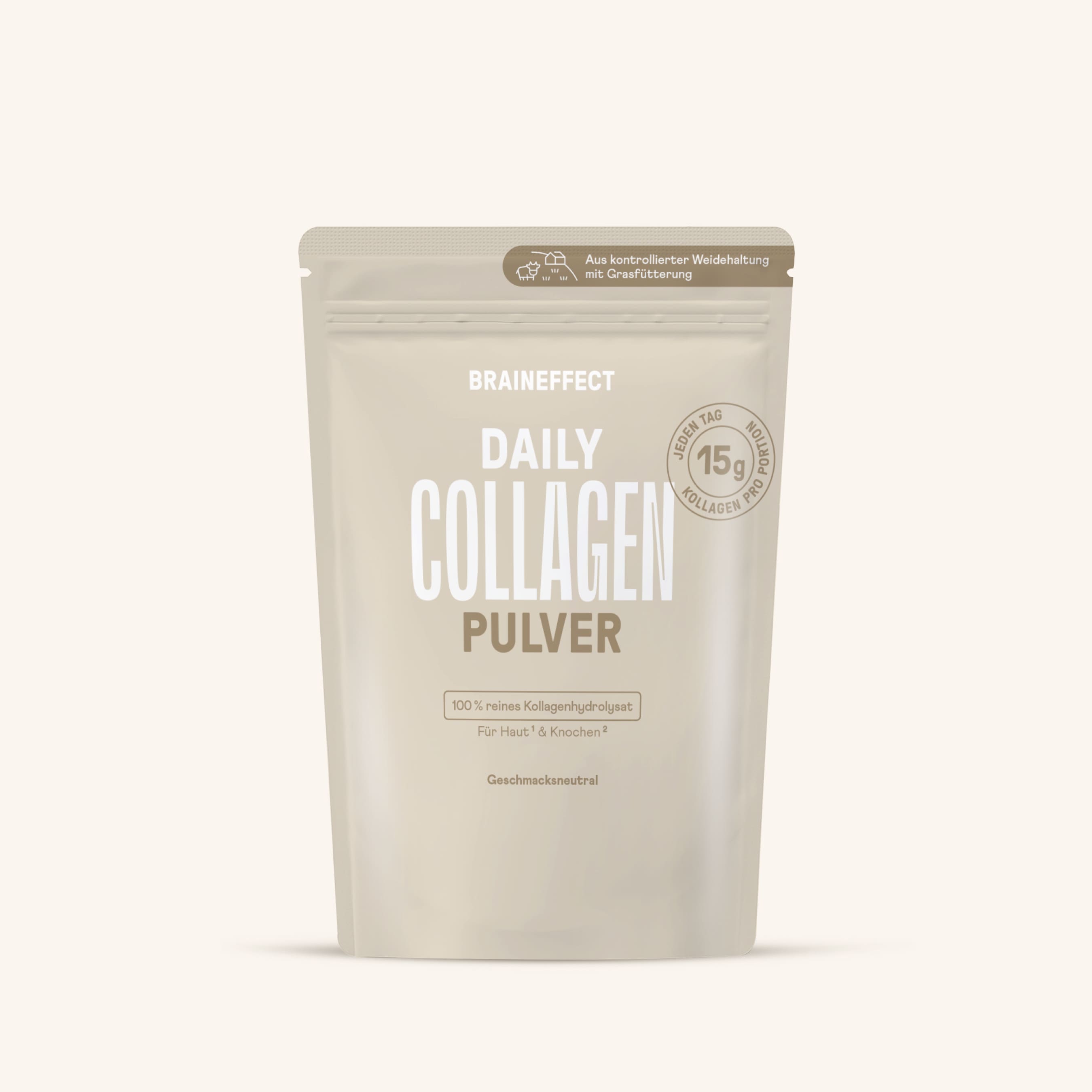 Daily Collagen | 15 g reines Kollagenhydrolysat | BRAINEFFECT